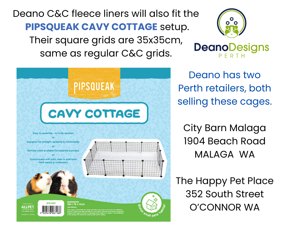 Fleece liners for C&C Cages - Deano Designs Perth